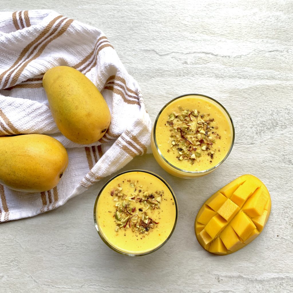 Kesar Mango Lassi - Krina's Foodventures